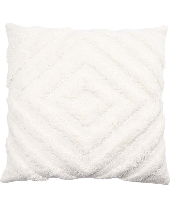 Zig Zag Off White Pyntepude 48x48 Cm