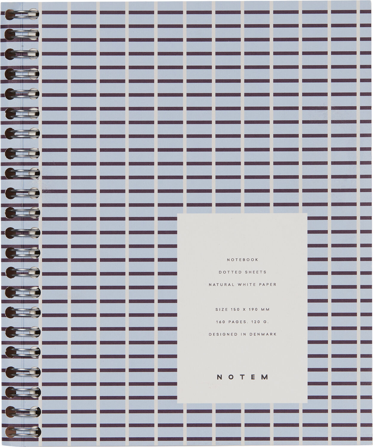 NELA Notebook med spiralryg - Medium, blå