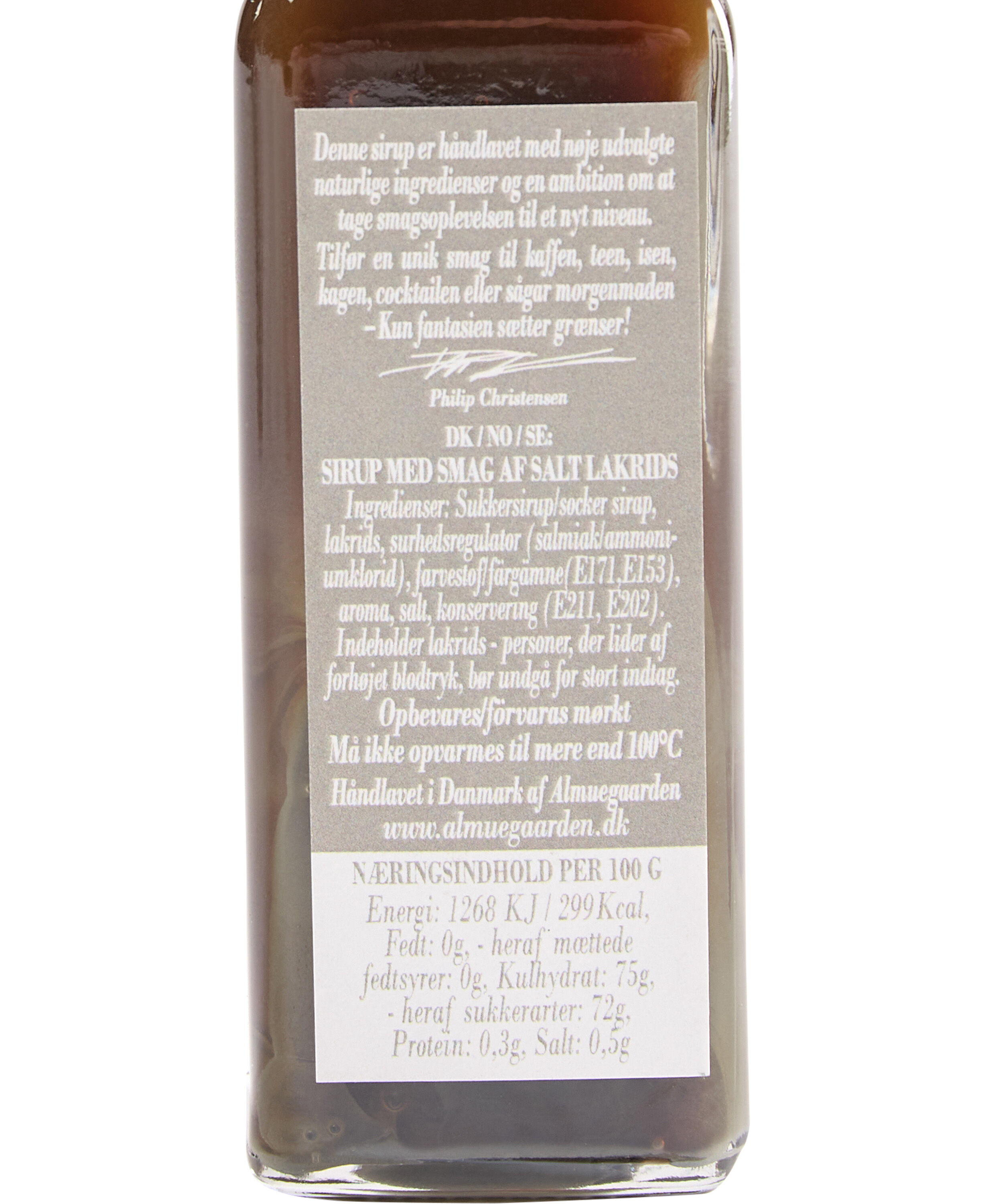 Sirup med smag af salt lakrids