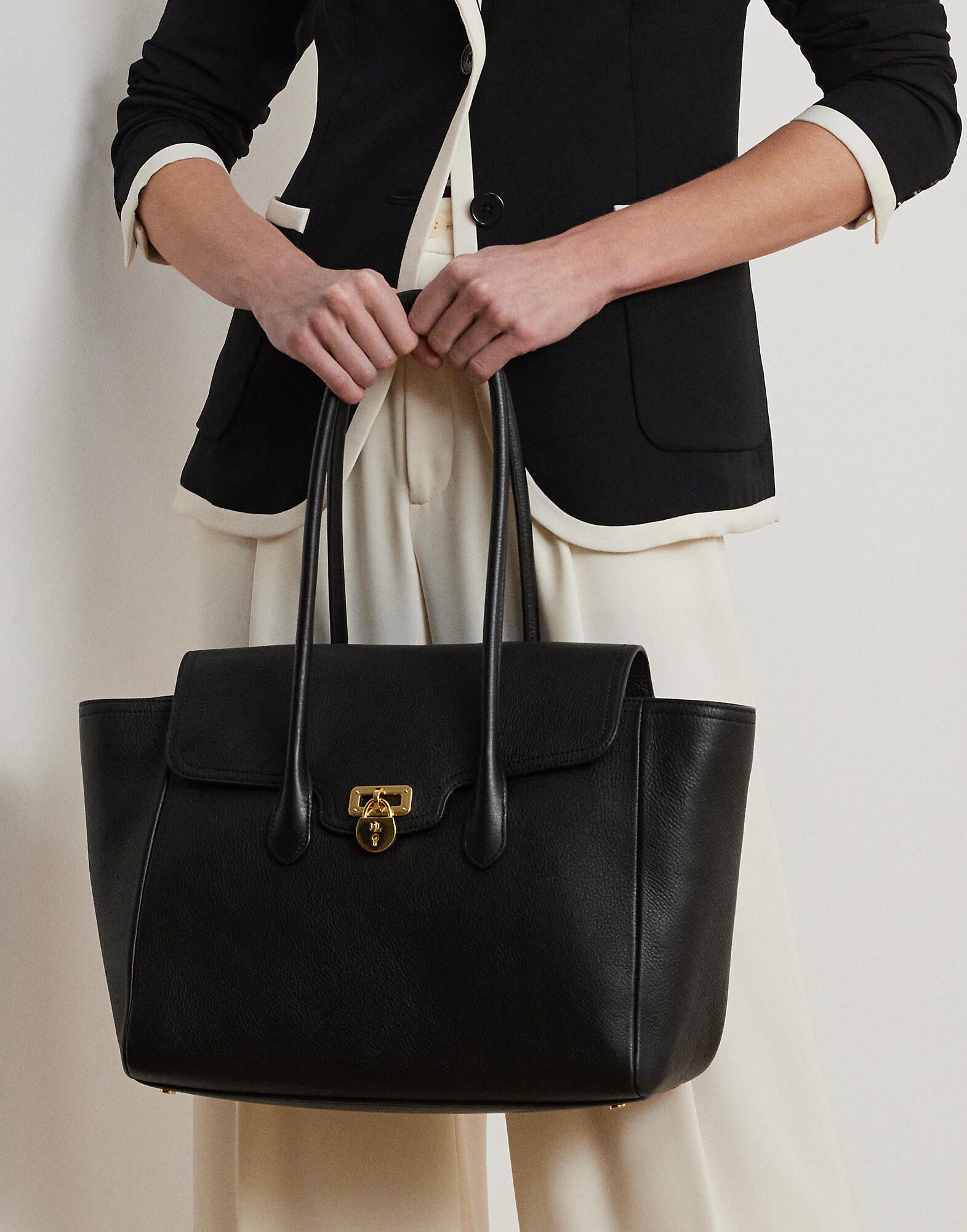 LUXE PEBBLE LTHR-TNNR LG SCHL-STL-L