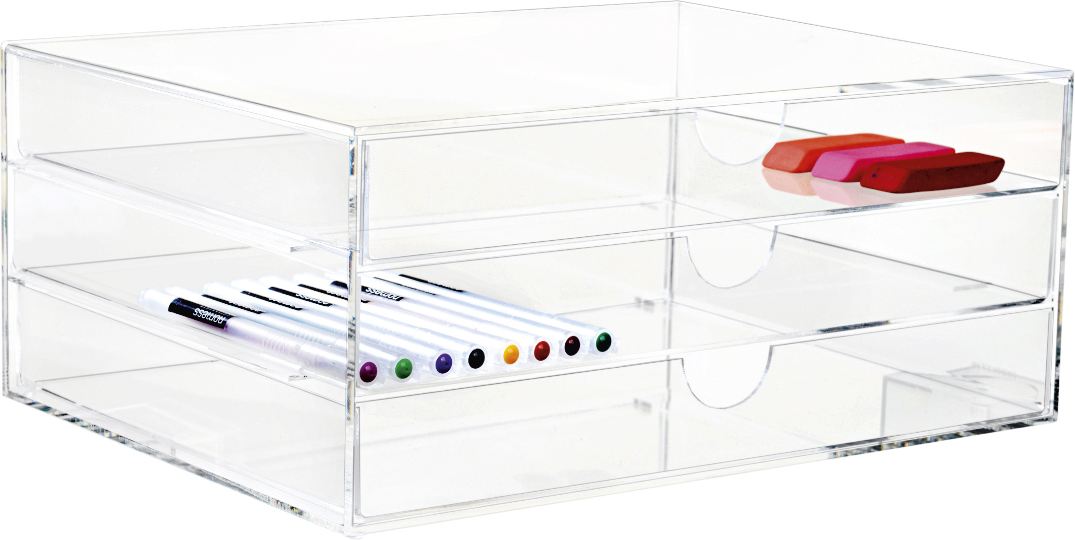 Clear 3 Drawer A4 | Opbevaring